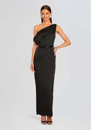 SANS FAFF Parker Off The Shoulder Maxi Dress - Black
