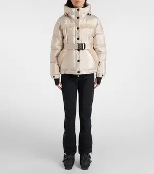 Moncler Mondim Shearling-trimmed Ski Jacket - Gold