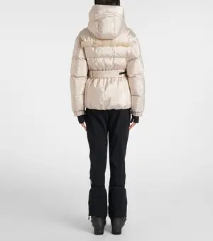 Moncler Mondim Shearling-trimmed Ski Jacket - Gold