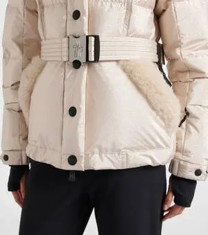 Moncler Mondim Shearling-trimmed Ski Jacket - Gold