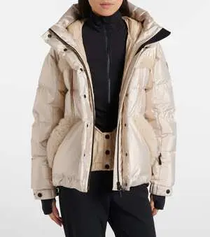 Moncler Mondim Shearling-trimmed Ski Jacket - Gold
