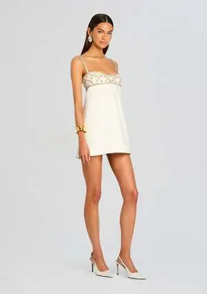 Retrofete Solere Mini Dress - White/gold