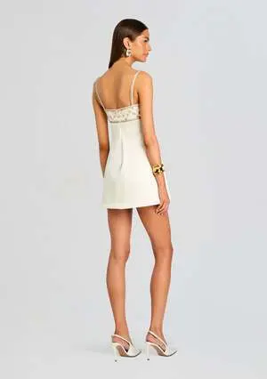 Retrofete Solere Mini Dress - White/gold