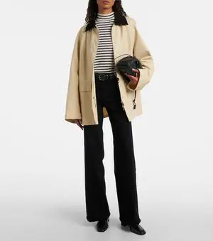 7 For All Mankind Lotta High-rise Wide-leg Jeans - Black