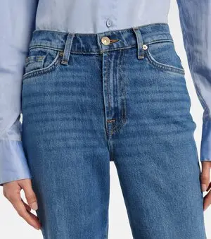 7 For All Mankind Retro Flare Mid-rise Flared Jeans - Blue