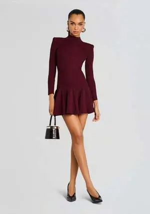 Retrofete Sydonie Knit Mini Dress - Metallic Port