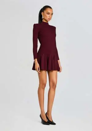 Retrofete Sydonie Knit Mini Dress - Metallic Port