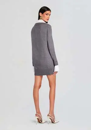 SEROYA Karli Mini Dress - Medium Grey