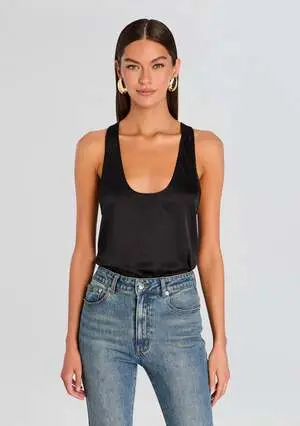 Retrofete Dori Silk Top - Black
