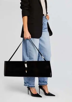 Retrofete Ruth Large Shoulder Bag - Black/silver