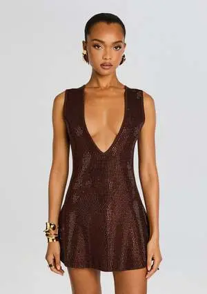 Retrofete Bastet Embellished Mini Dress