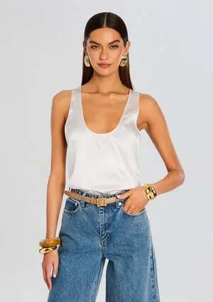 Retrofete Dori Silk Top - Bone