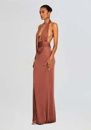 Retrofete Payton Gown - Chestnut