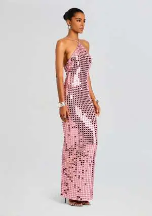 Retrofete Quincy Maxi Halter Dress