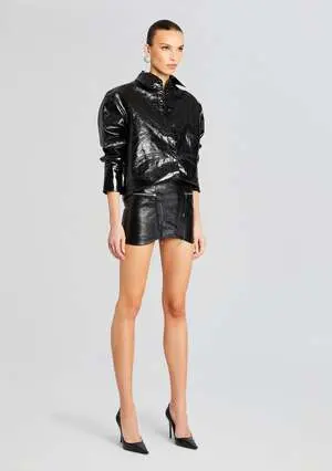 Retrofete Royce Leather Mini Skirt