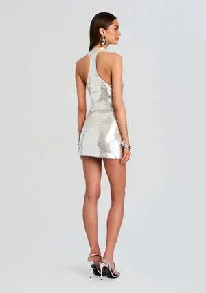 Retrofete Sequin Mini Dress - Silver Ice