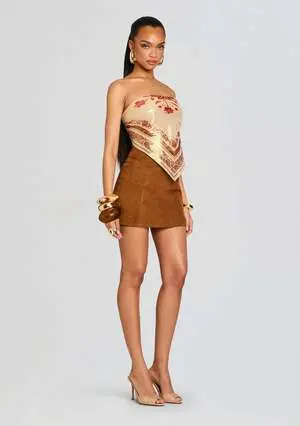 Retrofete Juana Suede Mini Skirt