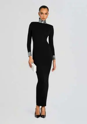 Retrofete Monroe Knit Gown - Black