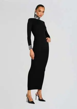 Retrofete Monroe Knit Gown - Black