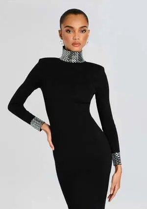 Retrofete Monroe Knit Gown - Black