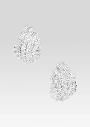 Retrofete Leanne Earrings - Silver/pave