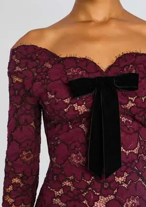 Retrofete Perditia Lace Dress - Port
