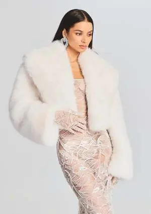 Women's White Faux Fur Coats