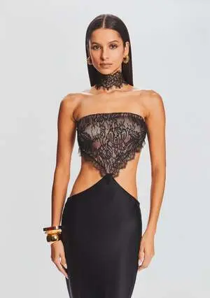 Retrofete Lucie Gown With Open Back - Black