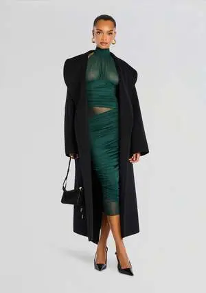 SEROYA Mavis Wool Coat - Black