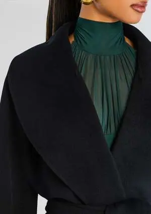 SEROYA Mavis Wool Coat - Black