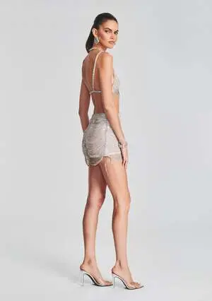 Retrofete Jetta Chain Bra - White/silver