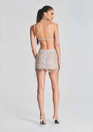 Retrofete Jetta Chain Bra - White/silver