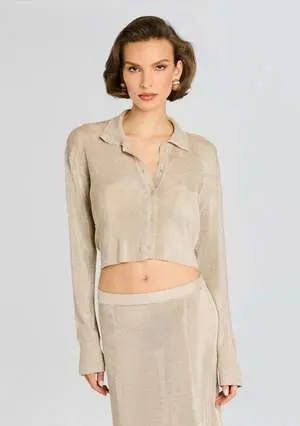 SEROYA Jessa Metallic Knit Top
