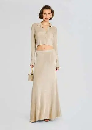 SEROYA Jessa Metallic Knit Top