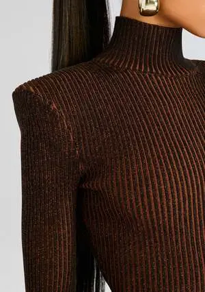 SEROYA Moda Rib Knit Mini Dress