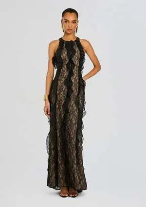 SANS FAFF Lace Evening Dress