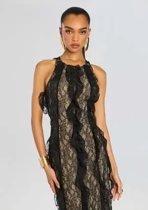SANS FAFF Lace Evening Dress