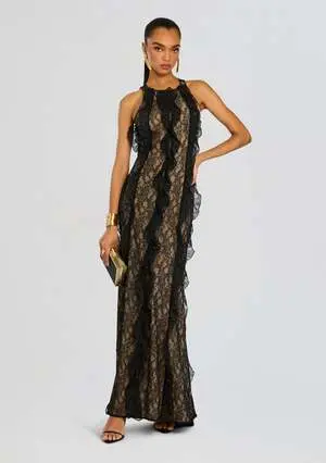 SANS FAFF Lace Evening Dress