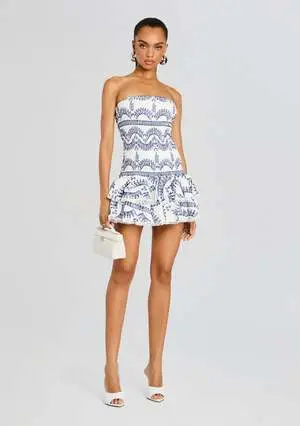 Charo Ruiz Ibiza Megan Mini Dress - Blue Klein