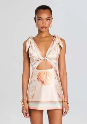 Retrofete Icelyn Mini Dress - Shell Foulard