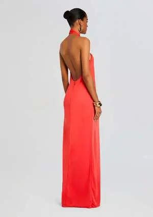 Retrofete Becs Halterneck Maxi Dress - Geranium