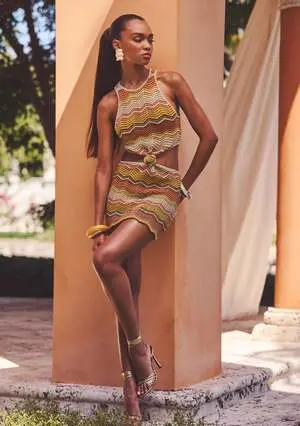 Retrofete Dania Crochet Mini Dress