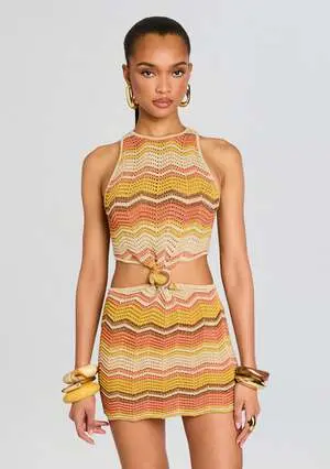 Retrofete Dania Crochet Mini Dress