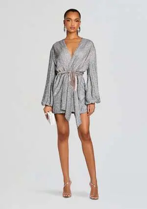 Retrofete Gabrielle Robe - Silver Cloud