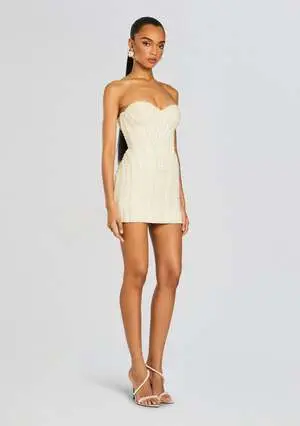 Retrofete Deema Pearl Mini Dress - Ivory