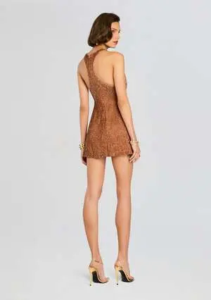 Retrofete Sequin Mini Dress - Bronze