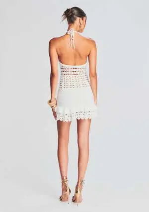 Retrofete Eze Crochet Pearl Embellished Dress