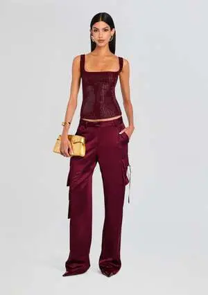 Retrofete Marzia Embellished Top - Port