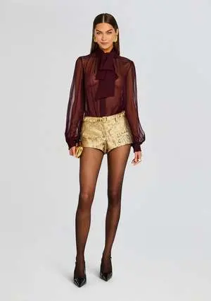 SANS FAFF Metallic Mini Shorts