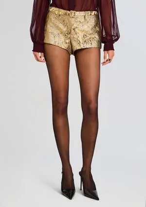 SANS FAFF Metallic Mini Shorts - Gold